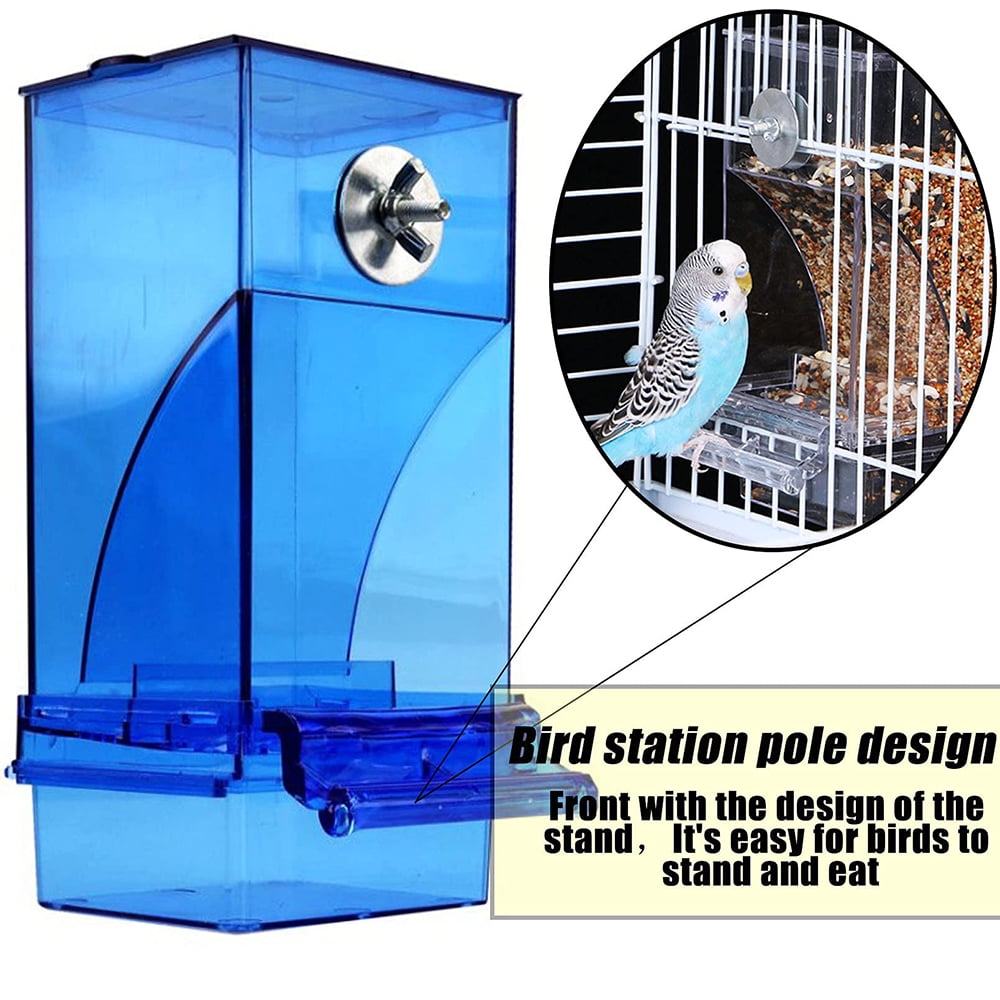 Budgerigar Bird Food Box Anti-Splash Anti-Splash Automatic Feeder Bird ...