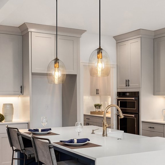 Instant Pendant Recessed Light Conversion Kit Brushed Bronze and Brass ...