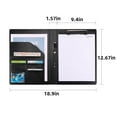 A4 Size Portfolio Padfolio, Leather Notebook, Business Card Holder for ...