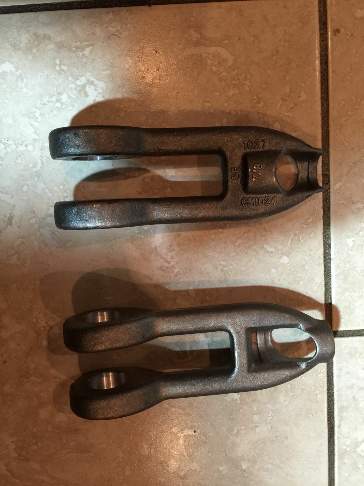 CLEVIS SLIDE CATCH RIGGING CLEVIS ( 2 PER LOT) 8 INCHES LONG TOP HOLE 7 ...