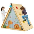 Costway Indoor Toddler Activity Play Set: Climbing Triangle Tent ...