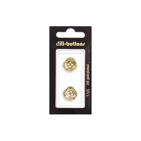 Dill Buttons 15mm 2pc 4 Hole Gold Metal | Walmart Canada