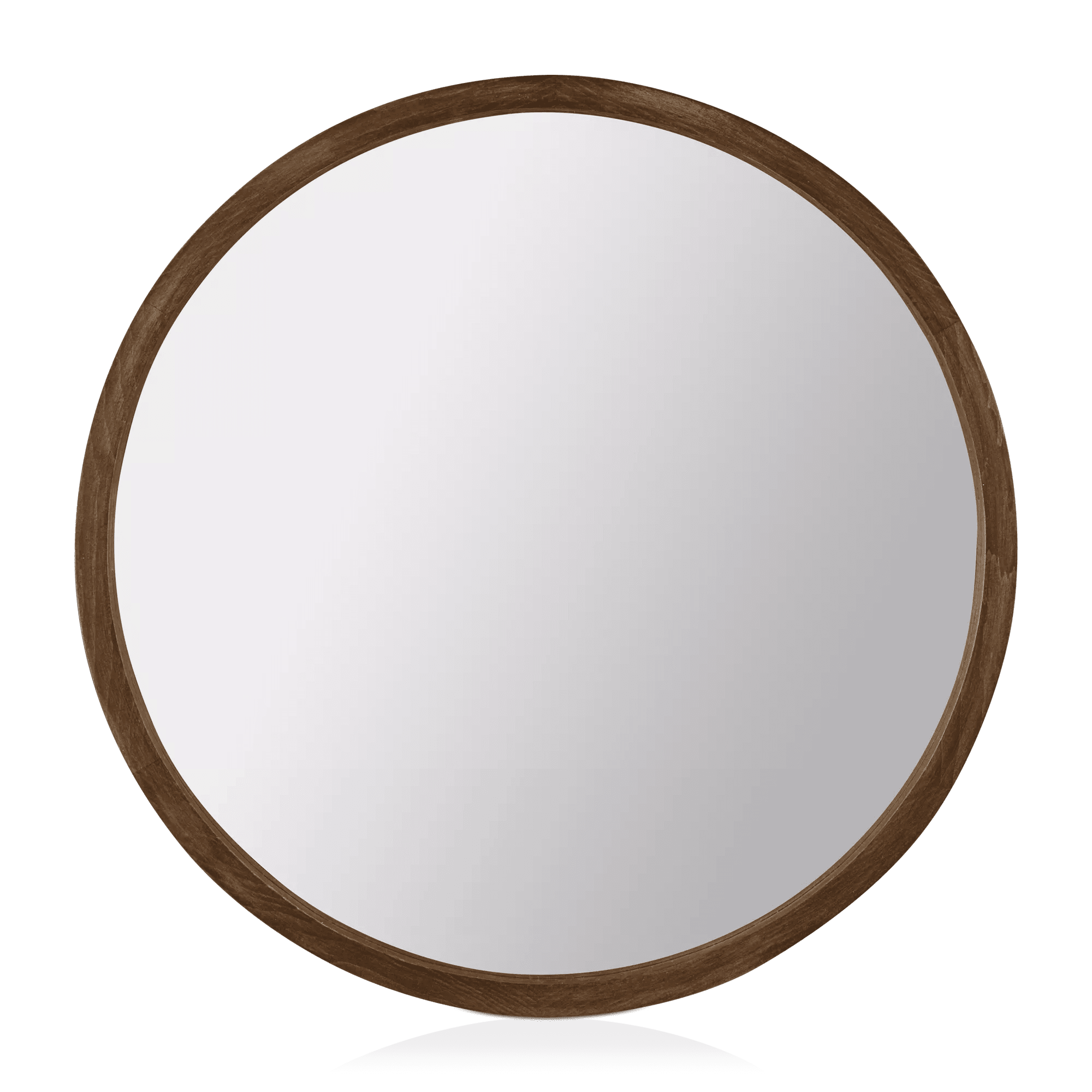 Click here for Bouclair Brown Round Wood Framed Mirror 32 X 32 In... prices
