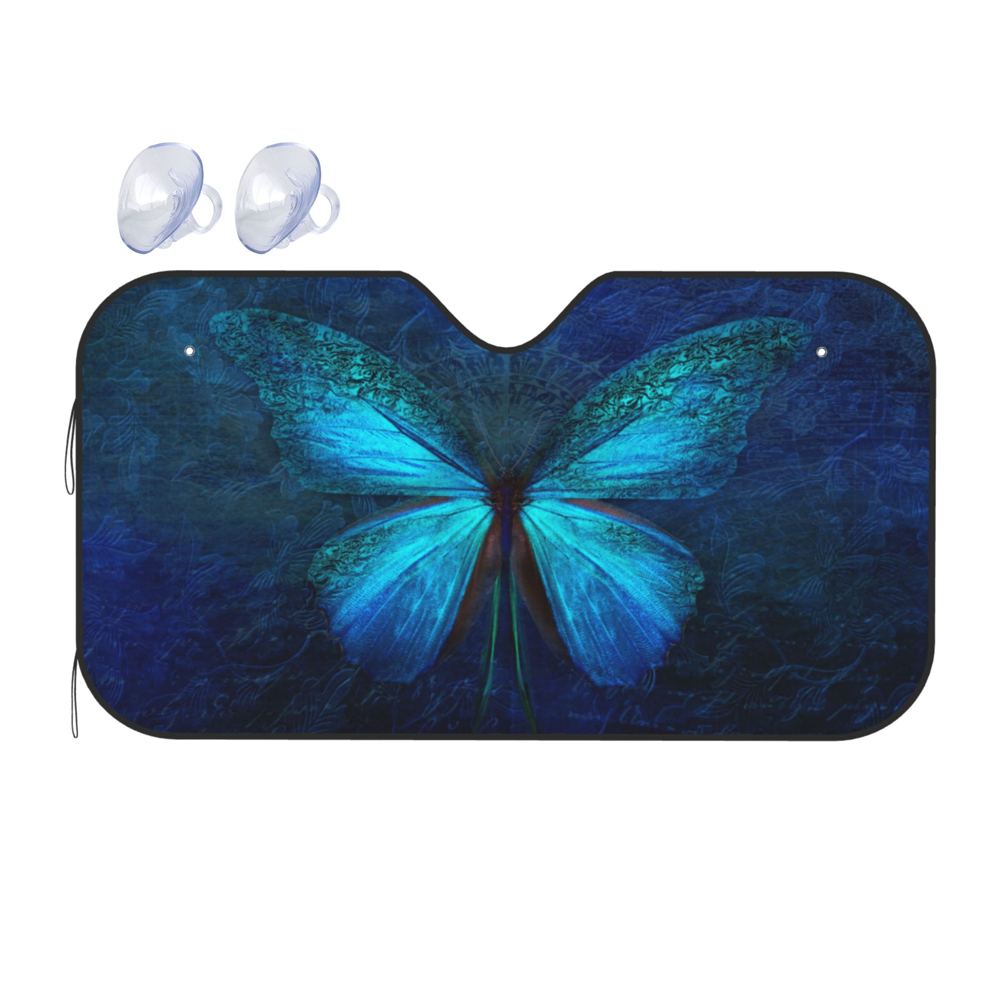 YFYANG Front Windshield Sun Shade, Dreamy Butterfly Texture Foldable ...