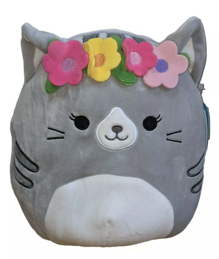 Squishmallows 2022 Flower Headband Animal Squad 8” Tally Tabby Cat ...