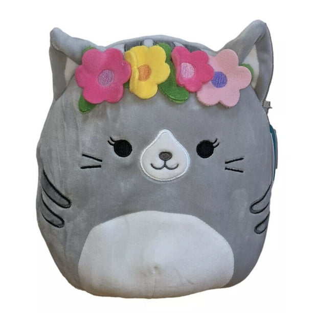 Squishmallows 2022 Flower Headband Animal Squad 8” Tally Tabby Cat ...