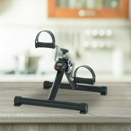 Cardio Mini Cycle Arm Leg Exercise Pedal Bike with LCD Display Home Gym ...