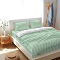 4 Piece Duvet Cover Set Full, Farmhouse Sage Green Stripe Soft ...