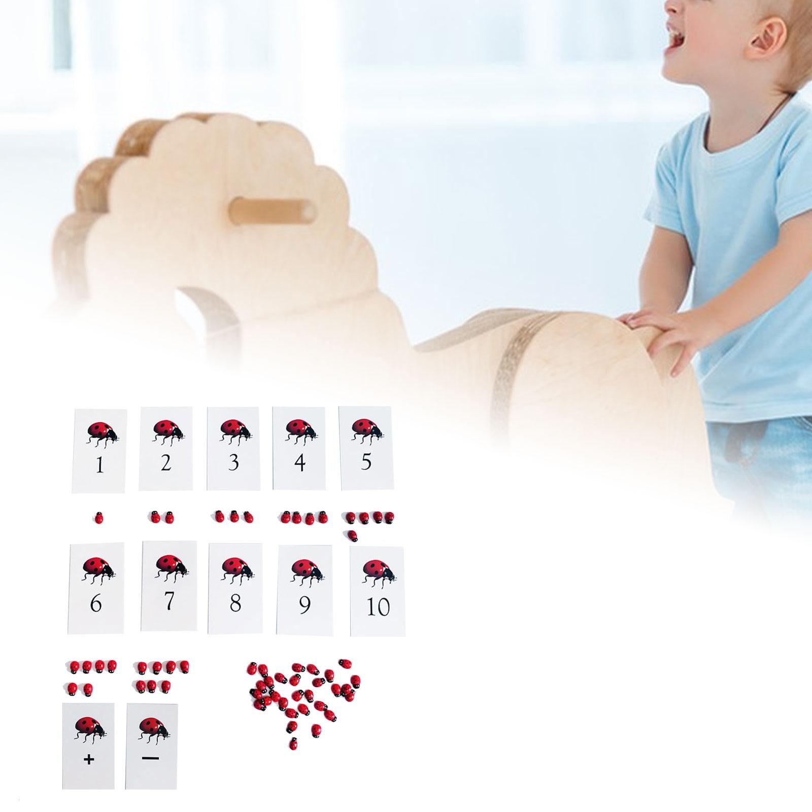 Montessori Ladybug Number Math Toys, Kindergarten Math Preescolar ...