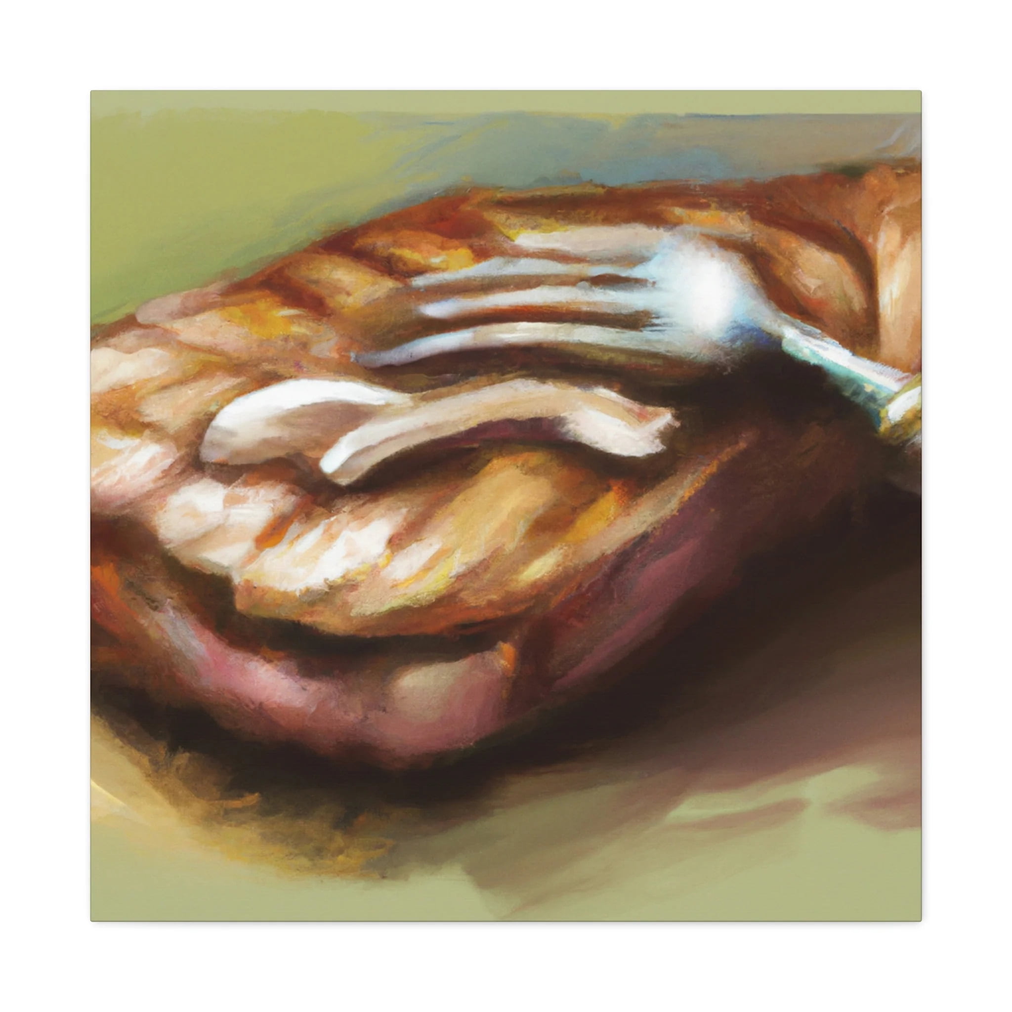 Still Life with Steak - Canvas - Walmart.com