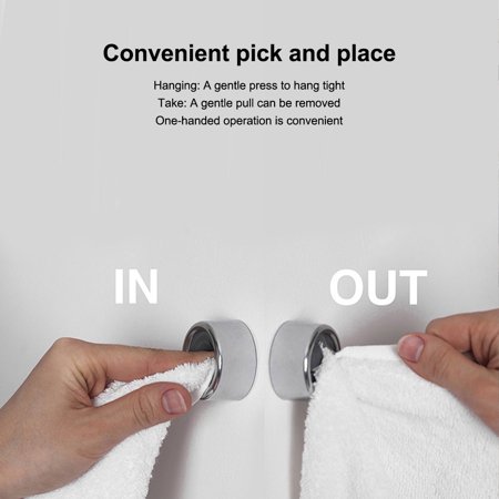 Towel Holder Kitchen Wall Self-adhesive Rag Storage Removable Plastic ...