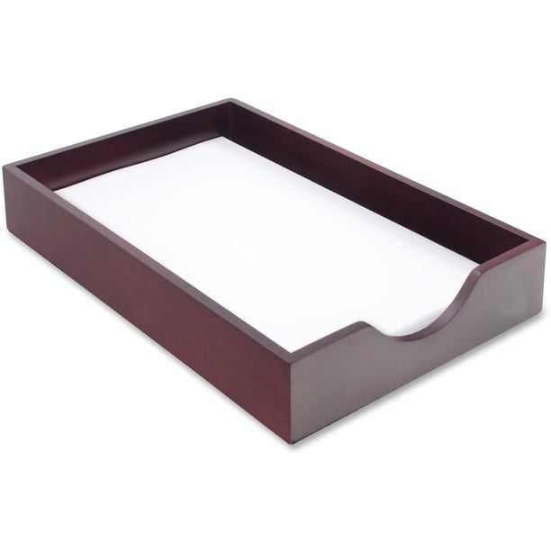 Carver Hardwood Legal Stackable Desk Tray, Mahogany - Walmart.com ...