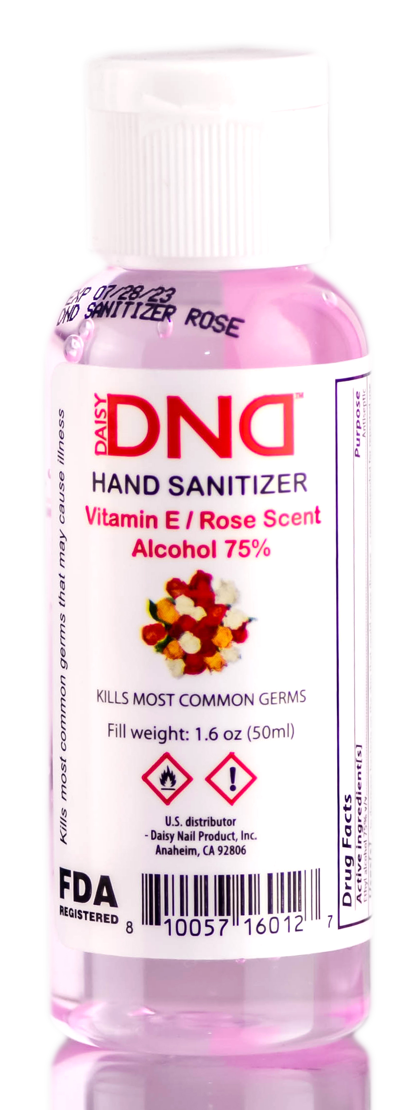Daisy DND Rose Scent Hand Sanitizer (Vitamin E & Alcohol 75%) - 1.6 oz ...