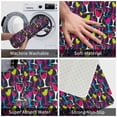 Bathroom Rugs Non Slip Washable - Colourful Wine Glass Print Kitchen ...