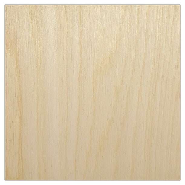 Square Solid Wood Shape Unfinished Piece Cutout Craft DIY Projects - 4. ...