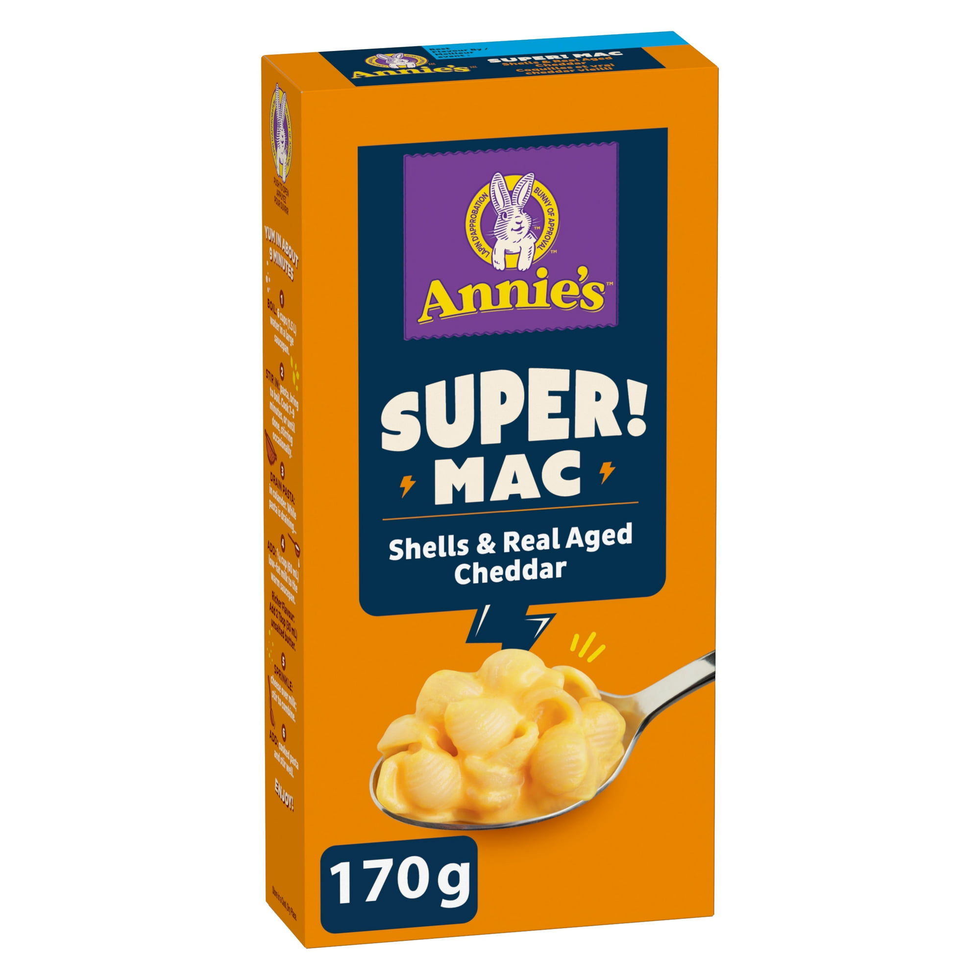 Click here for Annies Super! Mac Shells & Real Aged Cheddar 170 G prices