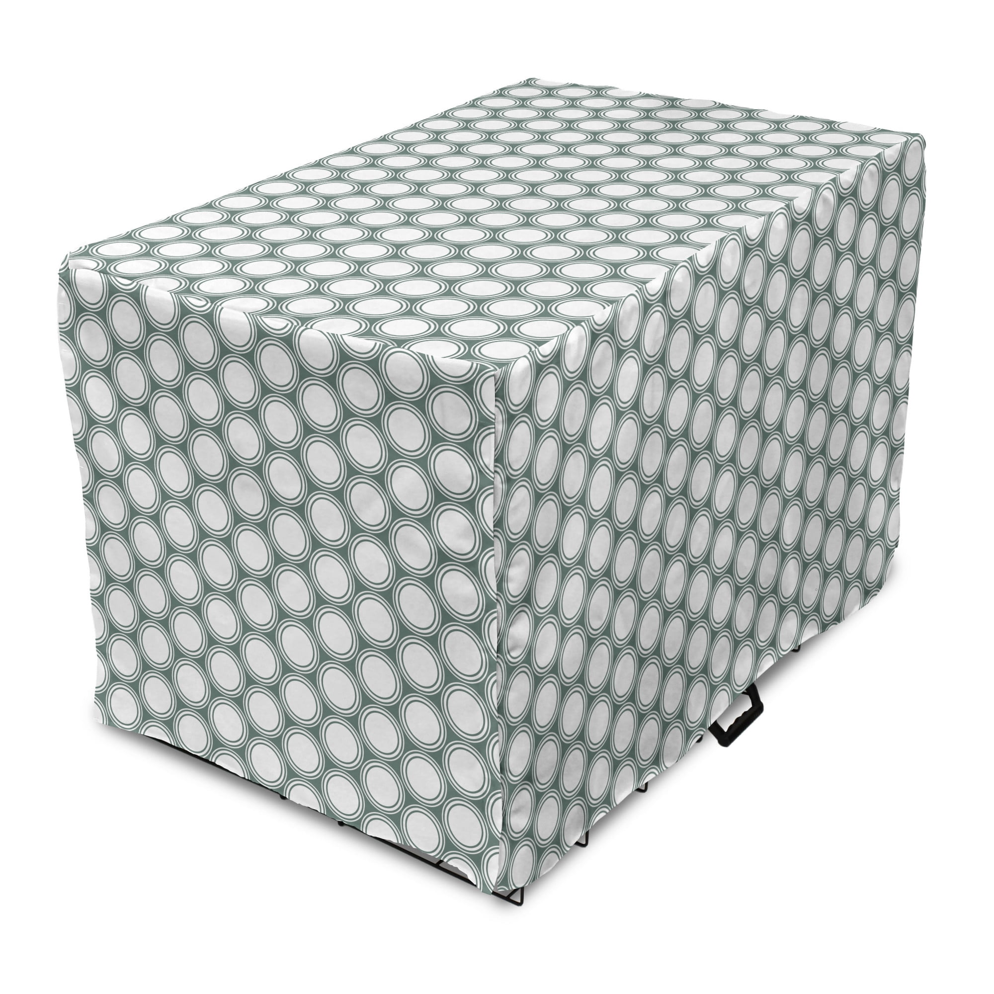 Abstract Dog Crate Cover, Rhythmic Simplistic Style Intertwined Motif ...
