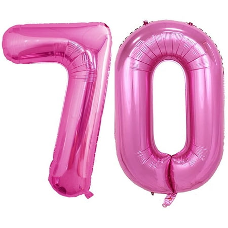 HTOOQ 42 Inch Gold Number 70 Balloon,Jumbo Foil Helium Balloons for ...