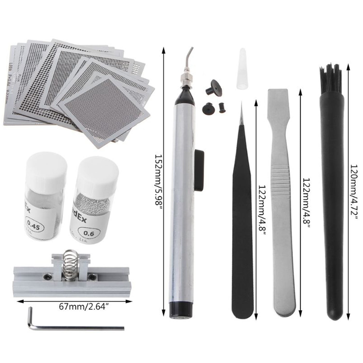 Buy BGA Reballing Directly Heat Stencils Solder Paste Tin Balls Station ...