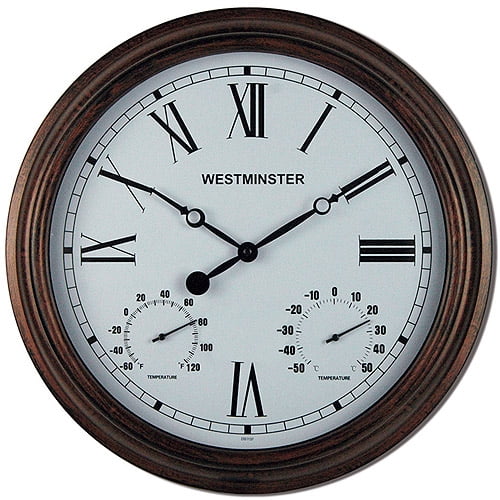 Luster Leaf 20053 16" Rust Henley Clock With Thermometer - Walmart.com ...