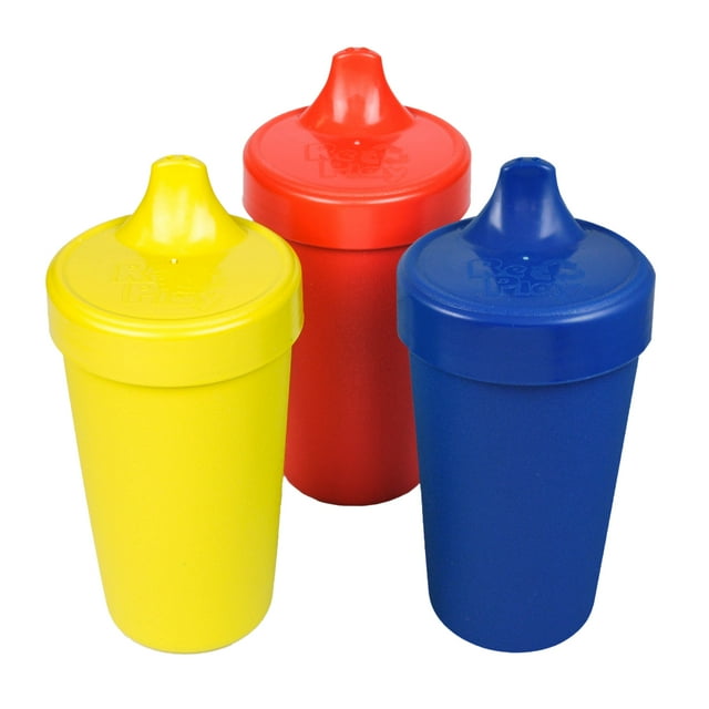 Re-Play Made in The USA 3pk No Spill Sippy Cups for Baby, Toddler, and ...