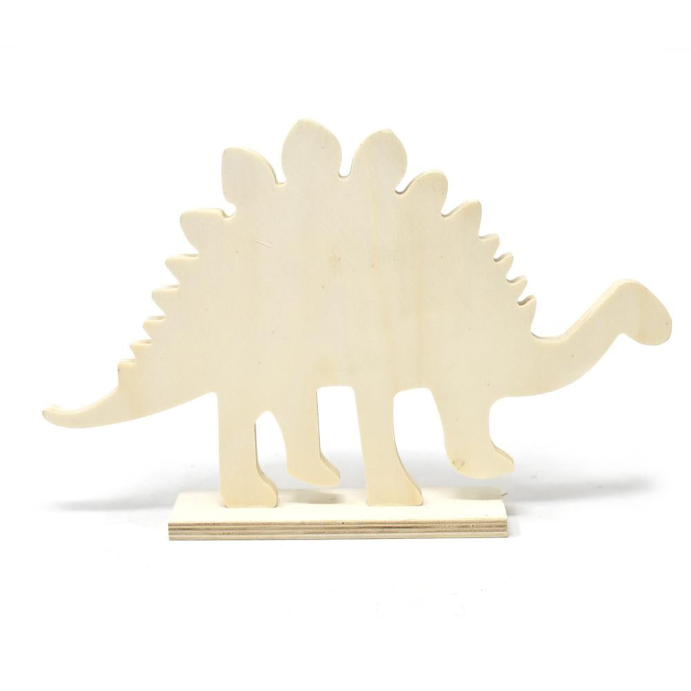 DIY Wood Craft Stegosaurus Dinosaur Stand, 7-1/4-Inch - Walmart.com