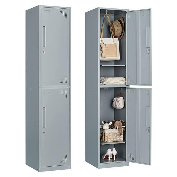 MIIIKO Office Storage Lockers for Employees, 71" Slim Metal Storage ...