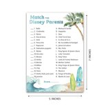 Beach Surf Theme Match Disney Parents Baby Shower Games — Pack of 25 ...
