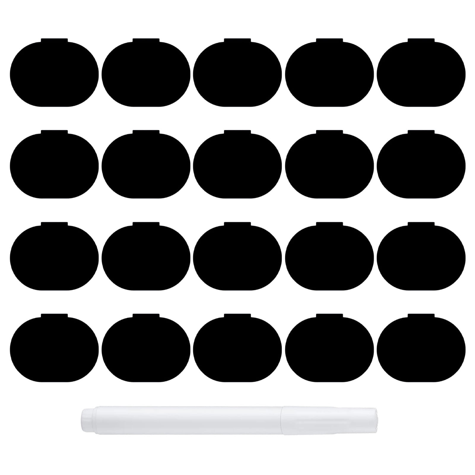 20-Piece Label Holder Set- Smooth Writing, Wipeable, Clip-on, Removable ...