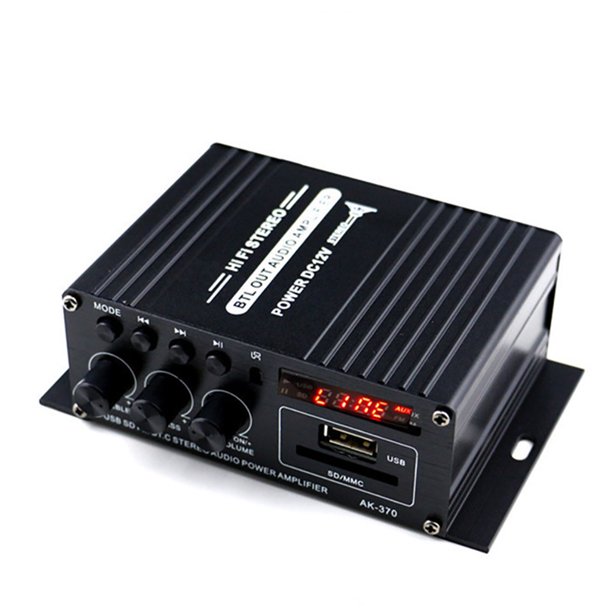 Audio Amplifier Bluetooth 5.0 12v Compact Power system mini Amplifier ...