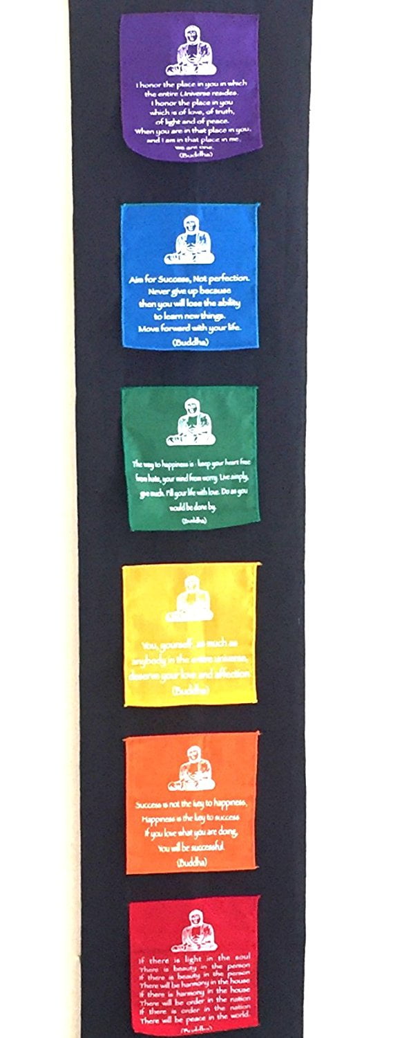Buddha Prayer Flag 7 Chakra String Prayer Flag Motivation Banner ...