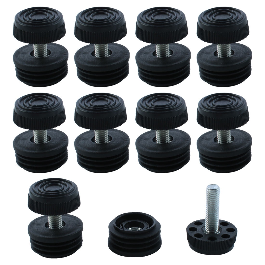 Leveling Feet 1 1/4" 32mm OD Plastic Round Tube Inserts Kit Furniture ...