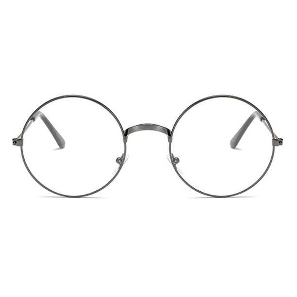 JUST BUY IT Fashion Plain Glasses Frame Round Metal Frame Optical ...