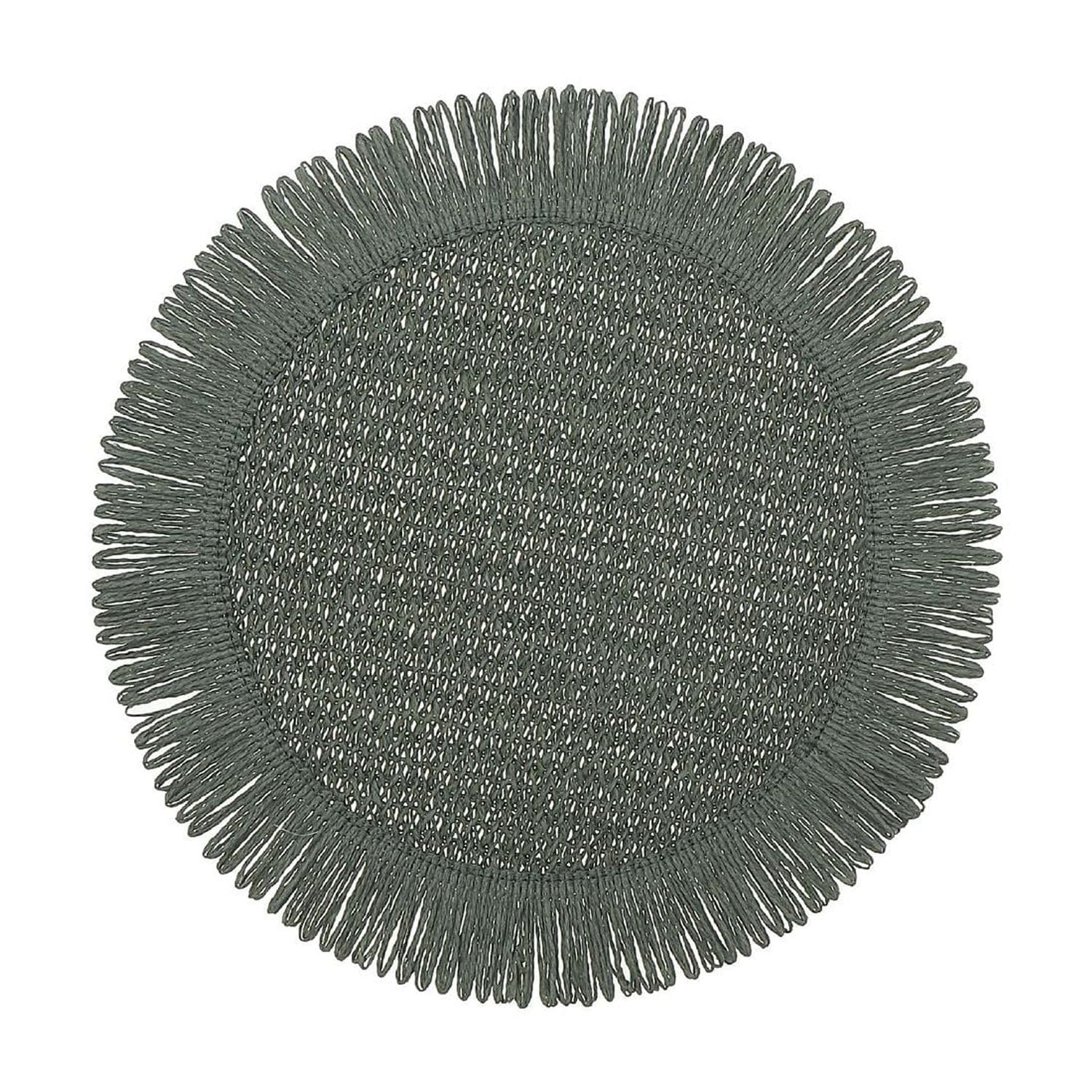 Click here for Ih Casadécor Woven Round Placemat With Fringes Gre... prices