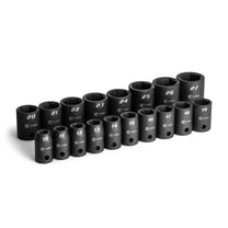Capri Tools 3/8 in. Drive Deep Impact Socket Set, Metric, 8 to 22 mm ...