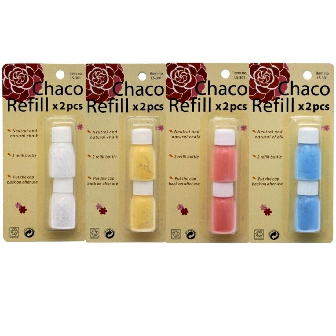 Chaco Liner Power Chalk Refill - White / Blue / Pink / Yellow-Pink ...