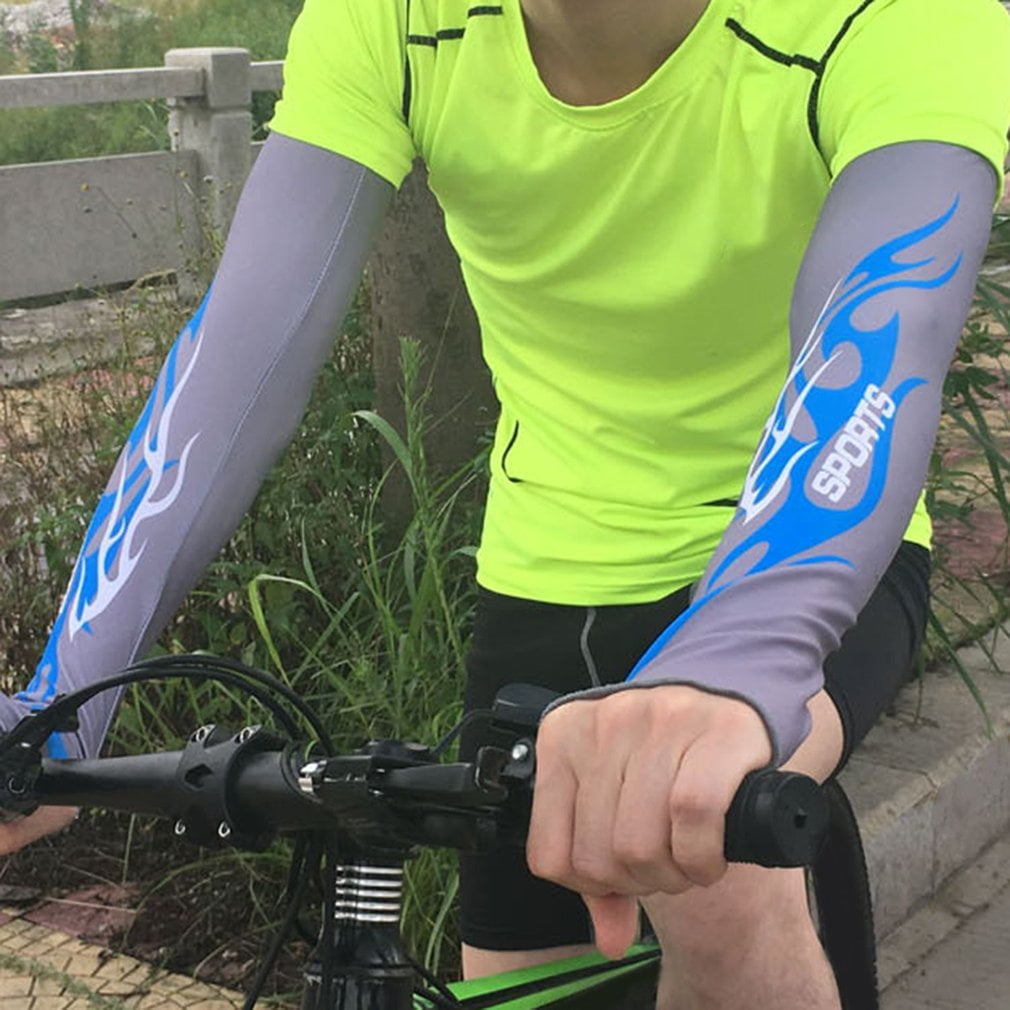 Sport Cycling Running UV Sun Protective Arm Sleeve Arm Warmers Covers ...