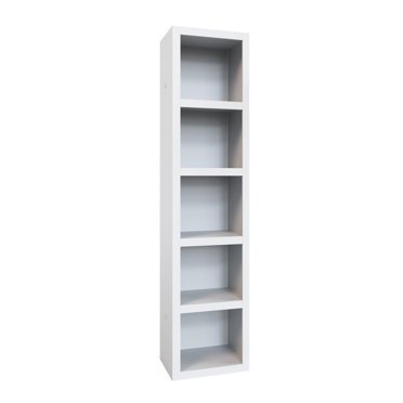 Pemberly Row Engineered Wood Horizontal Bookcase in Soft White ...
