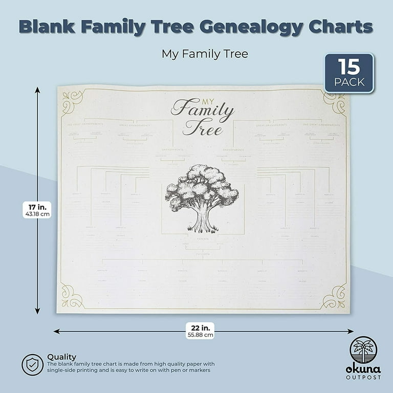 My Family Tree Blank Chart Catalog Sale | www.pinnaxis.com