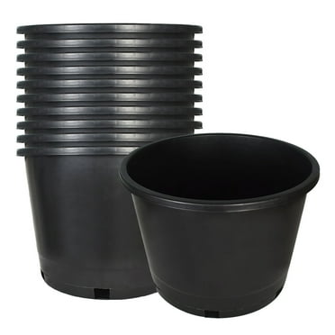 Pro Cal 3 Gallon Premium Nursery Black Plastic Planter Garden Grow Pots ...