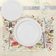 Ambesonne Floral Place Mats Set of 4, Flowers Roses Blooms, Standard ...