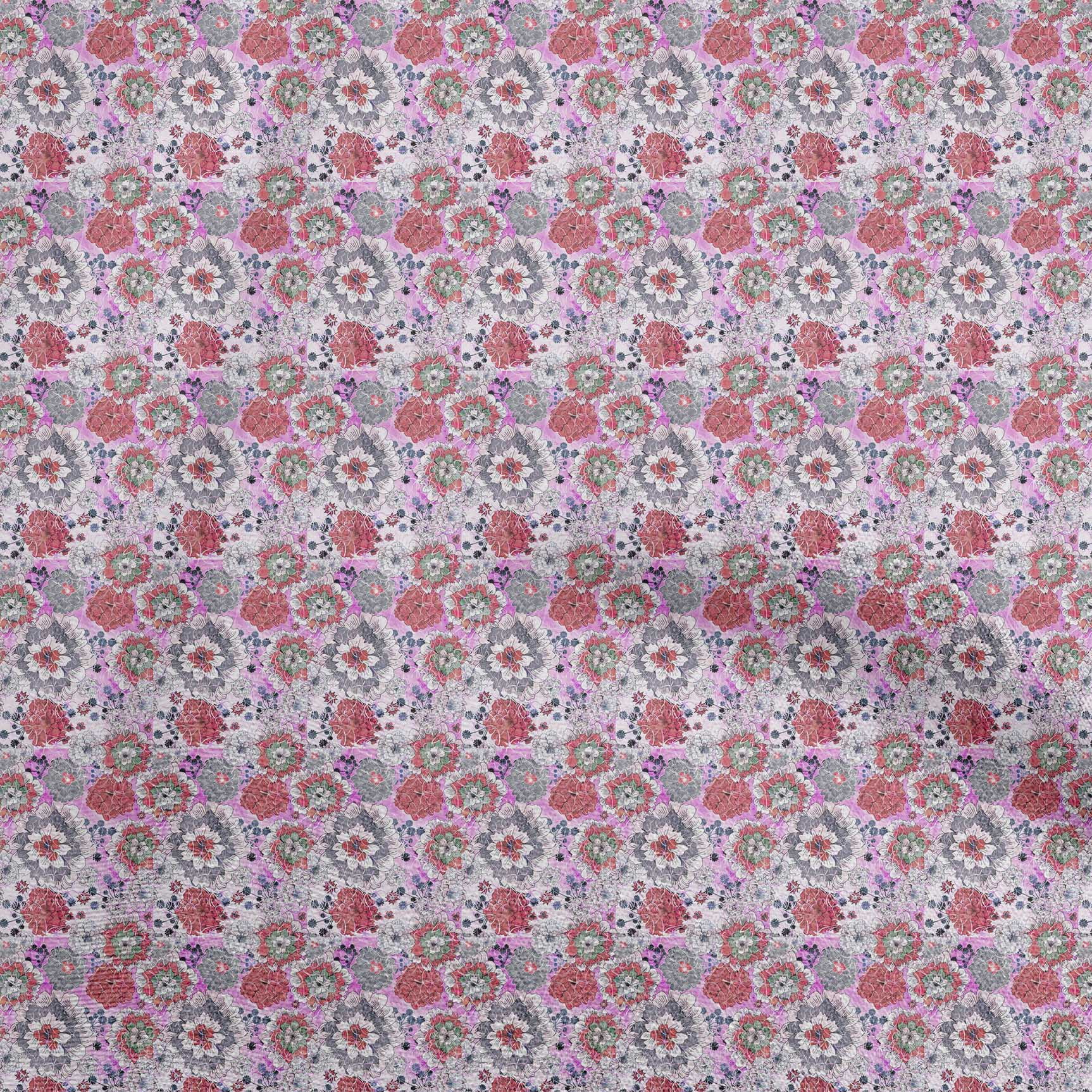 oneOone Velvet Magenta Fabric Batik Dress Material Fabric Print Fabric ...