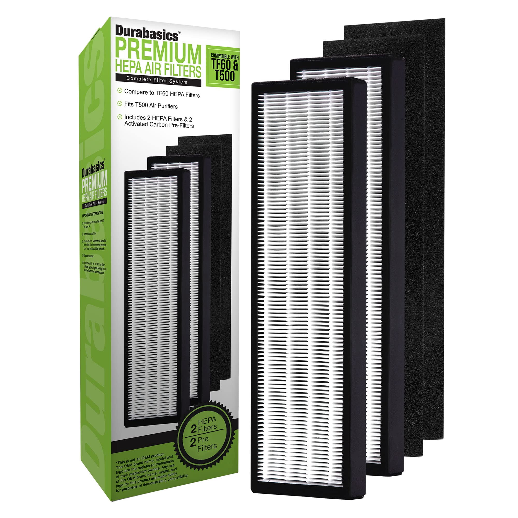 Paquete de 2 filtros HEPA compatibles con el purificador de aire Alen ...