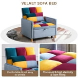 Aukfa 3-in-1 Sleeper Chair, Convertible Pull Out Chair Bed for Small ...