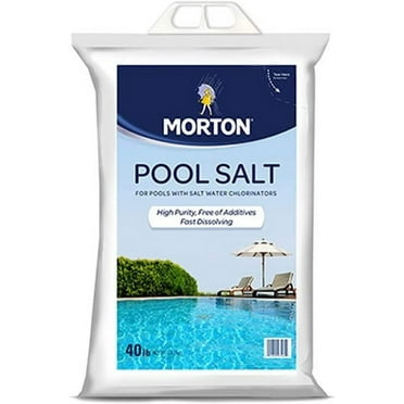 Morton Salt Pool Salt, High Purity, Fast Dissolving, 40 lb, For Salt ...