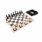 WE Games Portable Tournament Chess Set - 20 in. Vinyl Board with Bag ...