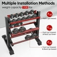 THERUN 1100lbs Adjustable 3 Tier Dumbbell Rack Stand, Hex dumbbells ...
