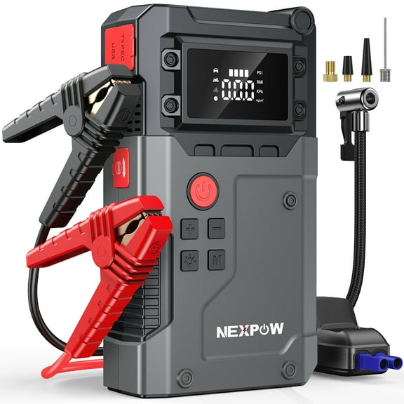 Stanley Fatmax 1000 Peak Amp Portable Jump Starter with Air Compressor ...