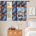 Basketball and Fire Blue Pattern Blackout Curtains,Triple Weaved Fabric ...