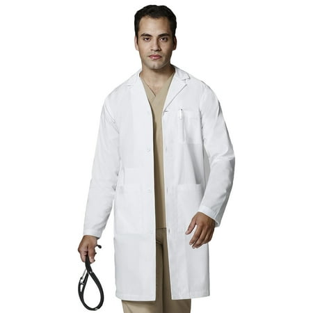 WonderWink Men's Wonderlab Long Lab Coat, White, X-Small | Walmart Canada